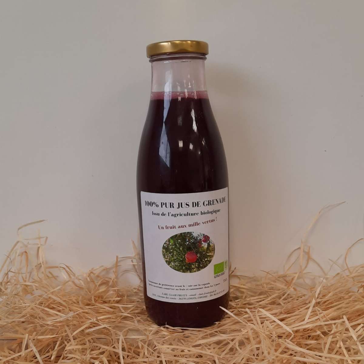 Commandez notre Pur jus de grenade BIO chez Earl Clair Fruits à Loriol ...